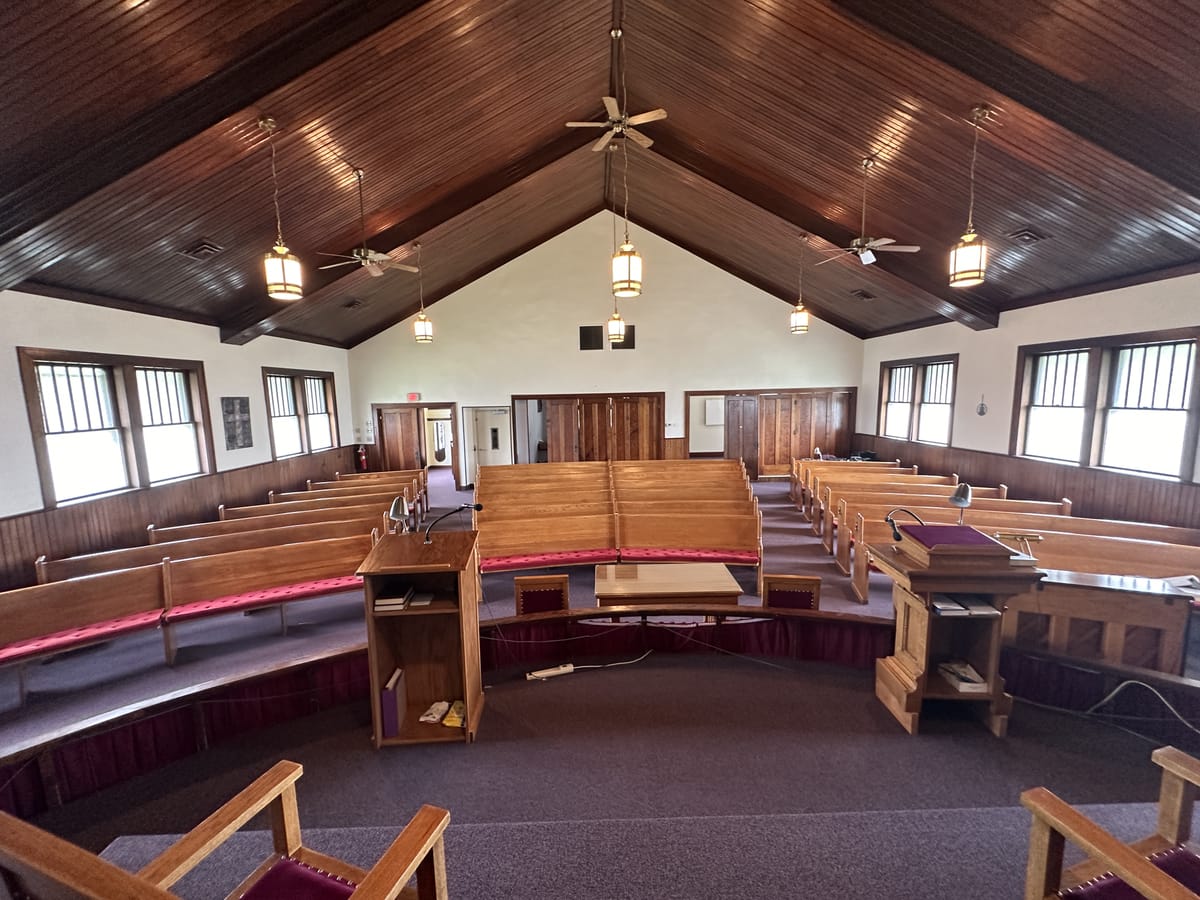 Wilson Auctions | BRICK CRAFTSMAN ARCHITECTURE CHURCH WITH FULL ...