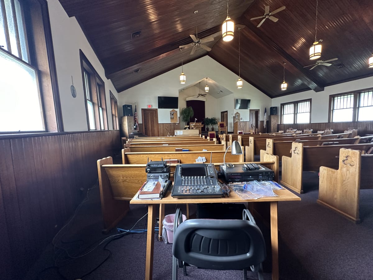 Wilson Auctions | BRICK CRAFTSMAN ARCHITECTURE CHURCH WITH FULL ...